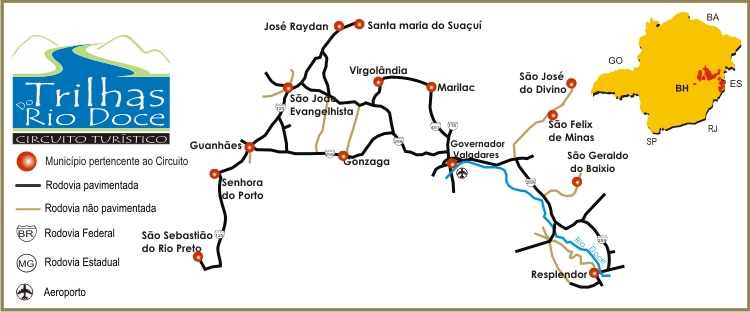 Circuito Turístico Trilhas do Rio Doce : Minas é de todos nós!